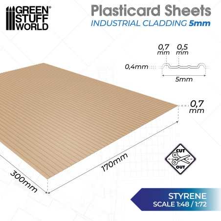 Plasticard - Industrial Cladding Textured Sheet 5mm - GSW