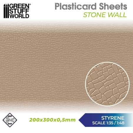 Plasticard - Stone Wall Textured Sheet - GSW