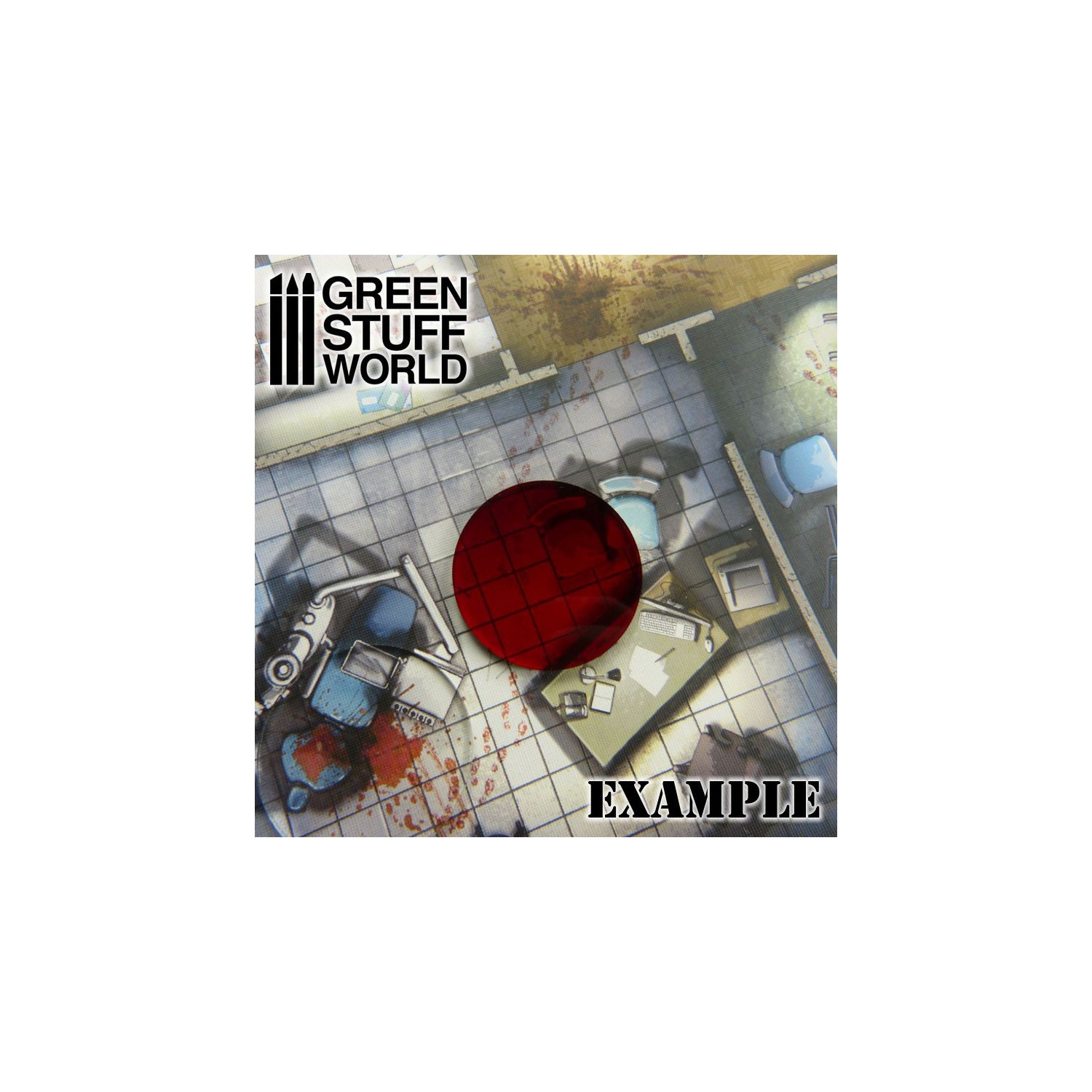 Acrylic Bases - Round 25 mm CLEAR RED | - GSW
