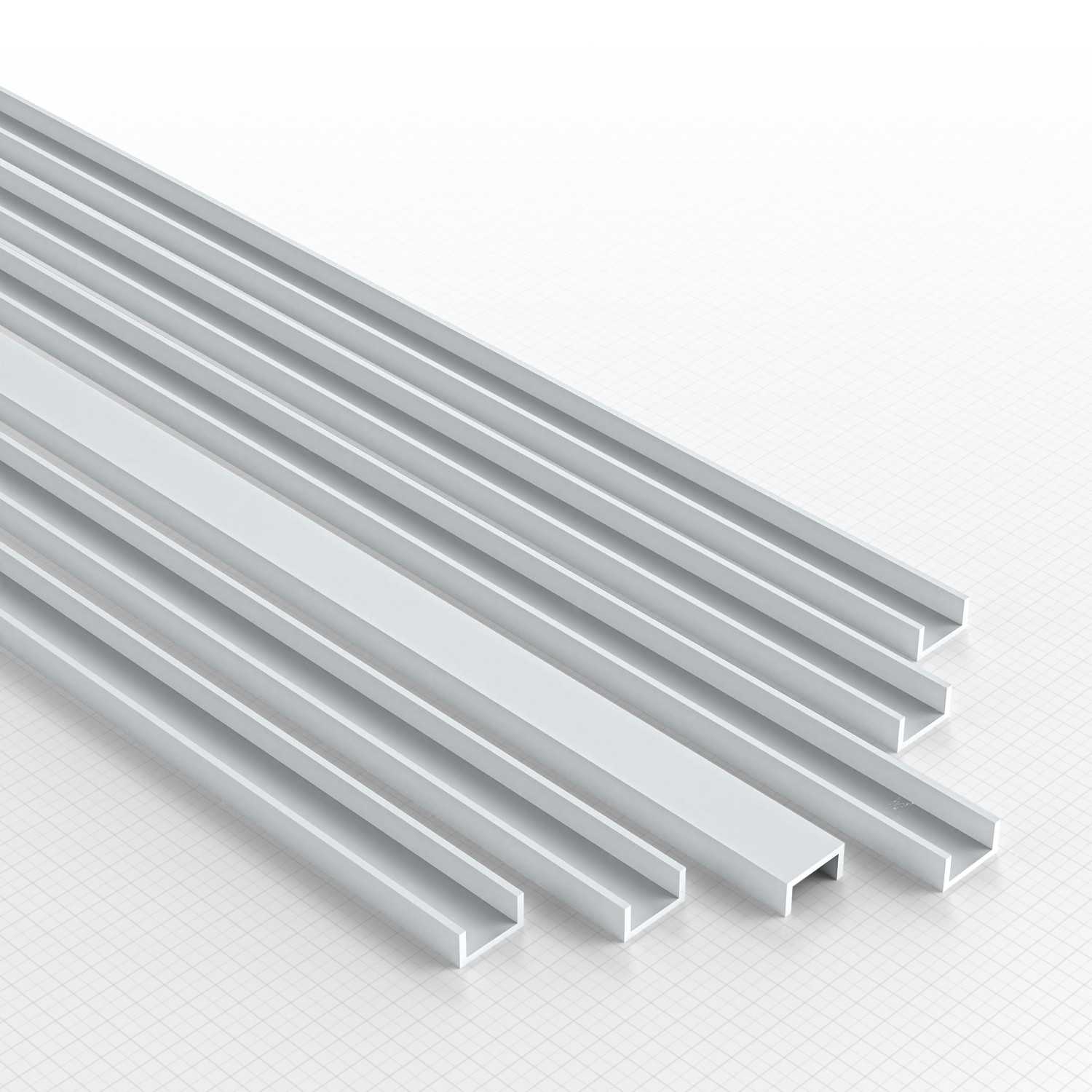 ABS Plasticard U-profile - 5x2.5mm | - GSW