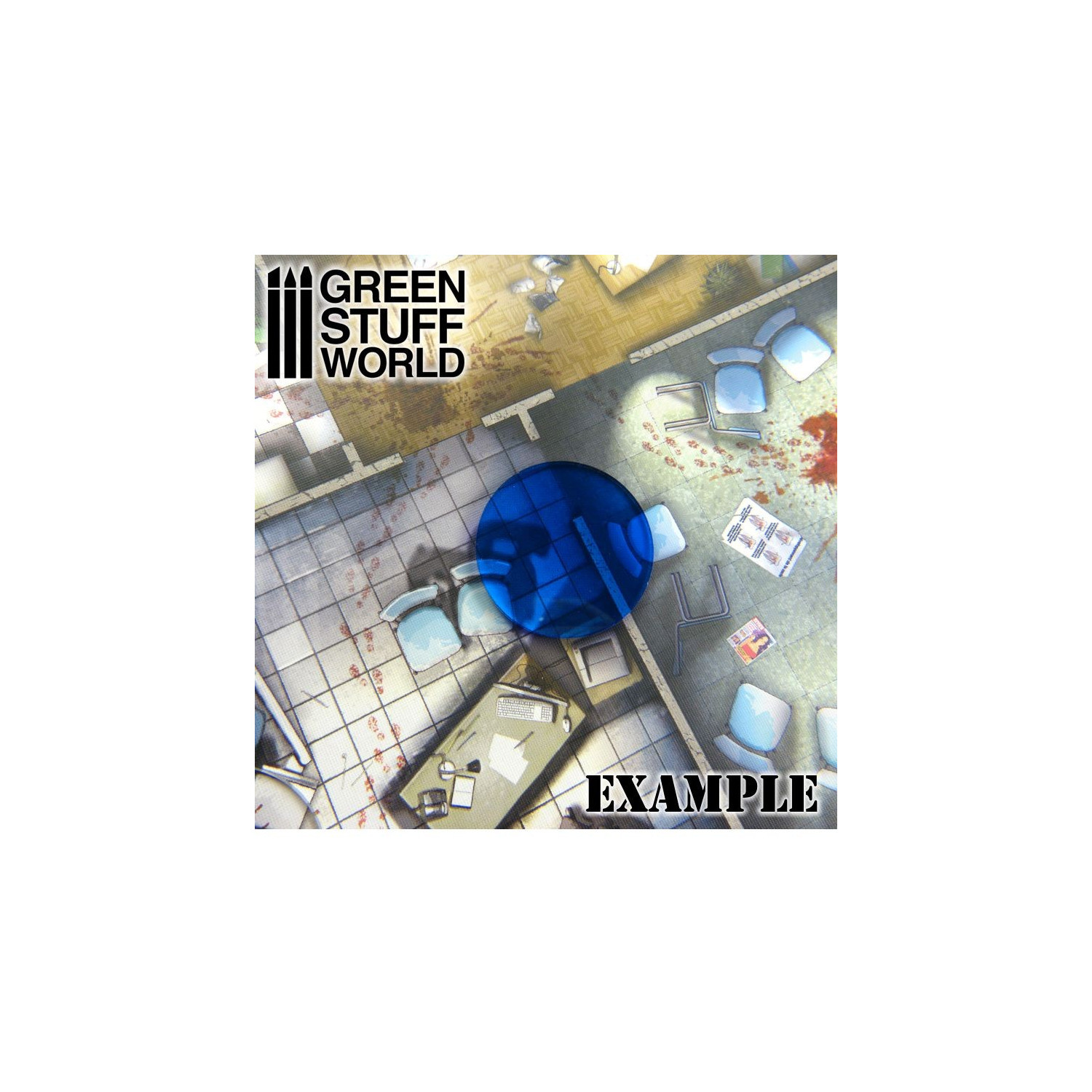 Acrylic Bases - Round 40 mm CLEAR BLUE | - GSW