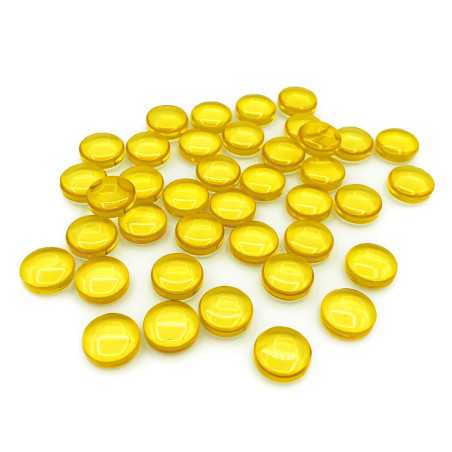 Gemmes en plastique 12mm - Jaune | - GSW