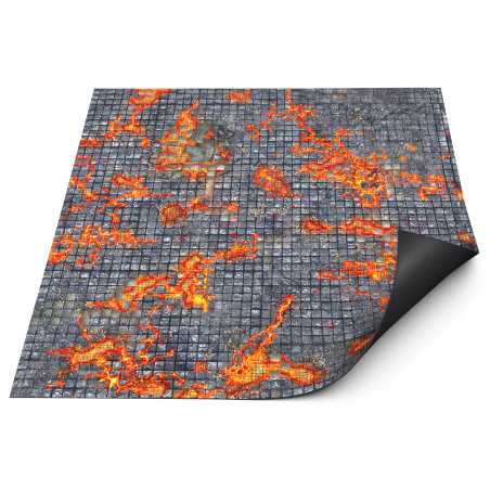 Lavaforge Dungeon Tiles with 1 inch grid 4x4' (120x120cm) | Neoprene ...