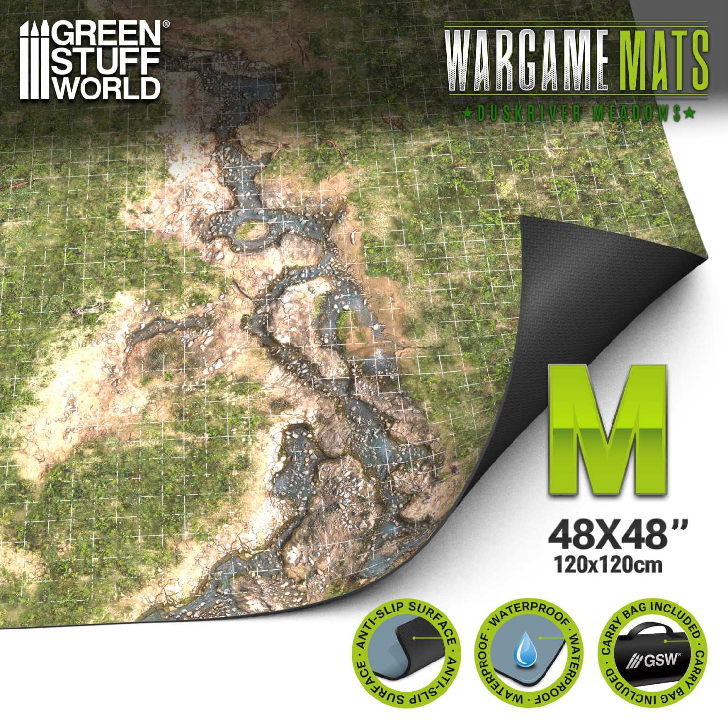 Dungeon Neoprene Mat with 1-inch grid Duskriver Meadows 120x120cm - GSW