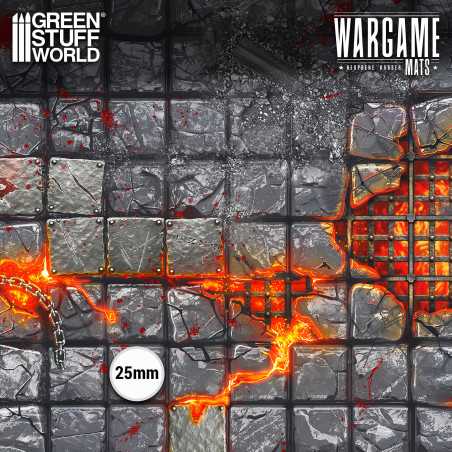 Lavaforge Dungeon Tiles with 1 inch grid 4x4' (120x120cm) | Neoprene ...