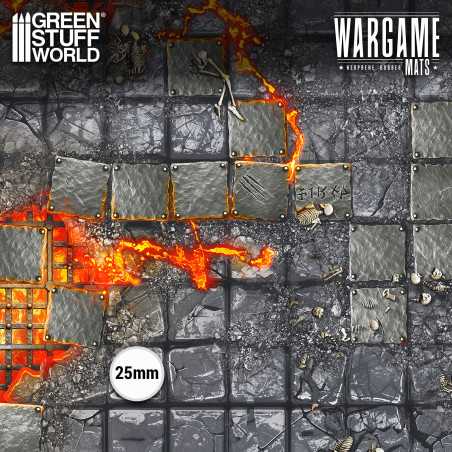 Lavaforge Dungeon Tiles with 1 inch grid 4x4' (120x120cm) | Neoprene ...