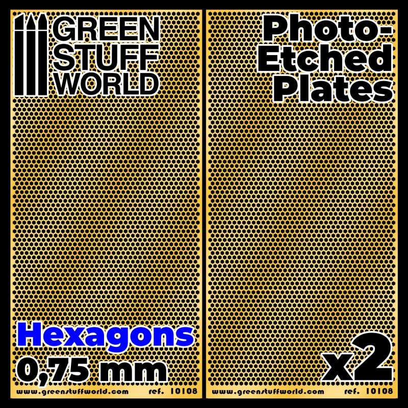 Photo-etched Plates - Medium Hexagons | - GSW