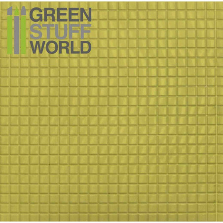 ABS Plasticard - MEDIUM SQUARES Textured Sheet - A4 | - GSW