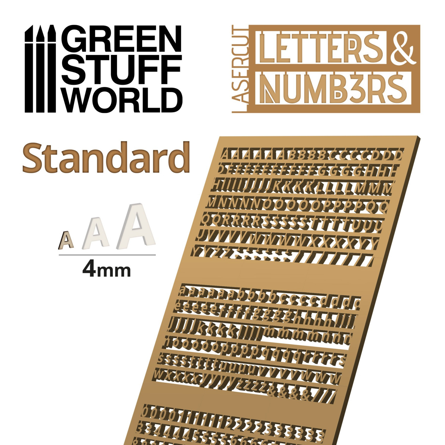 Letters and Numbers 4 mm STANDARD | - GSW