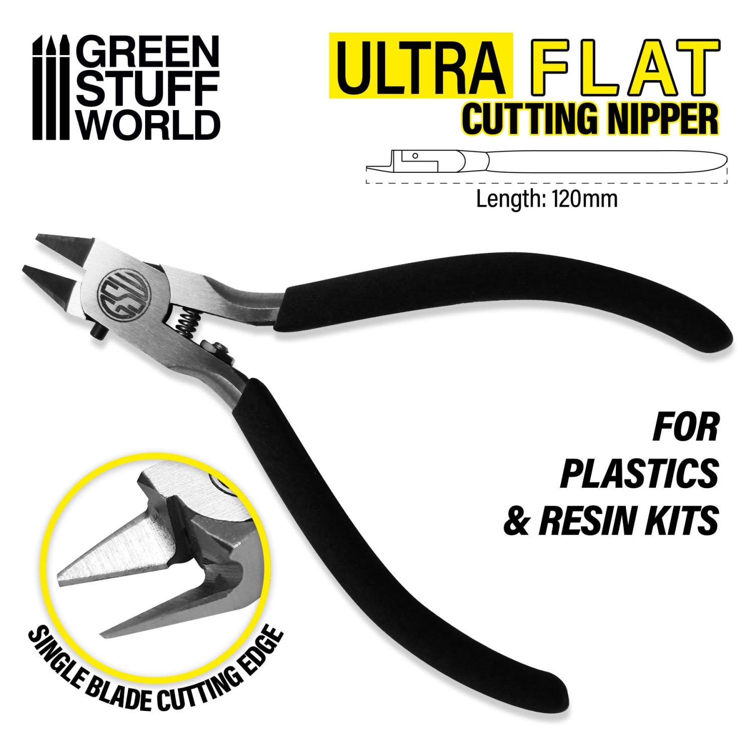 Ultra Flat Cutting Nipper | Ultra flat sprue cutter - GSW