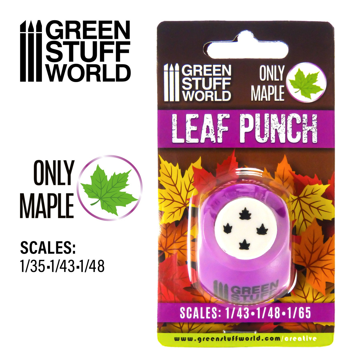 Miniature Leaf Punch MEDIUM PURPLE | - GSW