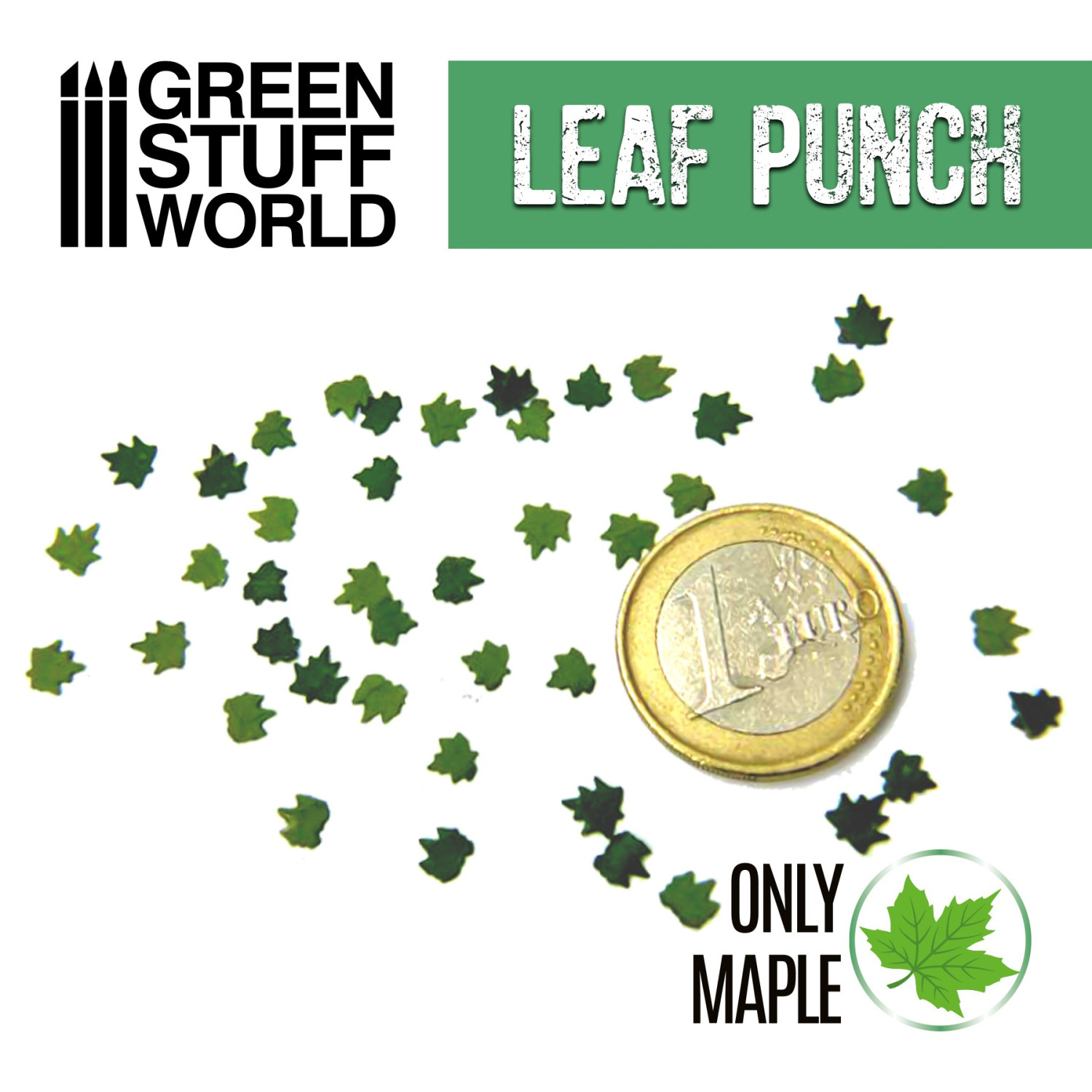 Miniature Leaf Punch MEDIUM GREEN | - GSW