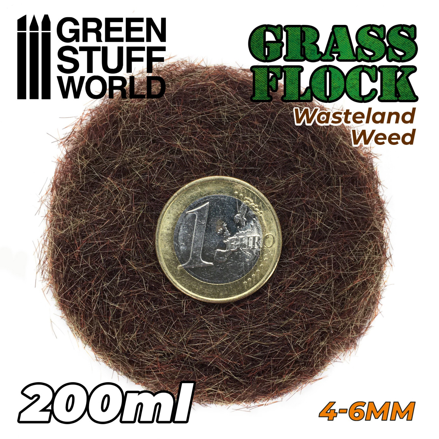 Static Grass Flock 4-6mm - WASTELAND WEED - 200 ml | - GSW