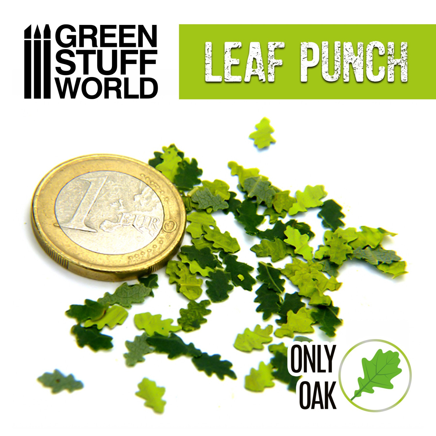 Miniature Leaf Punch LIGHT GREEN | - GSW
