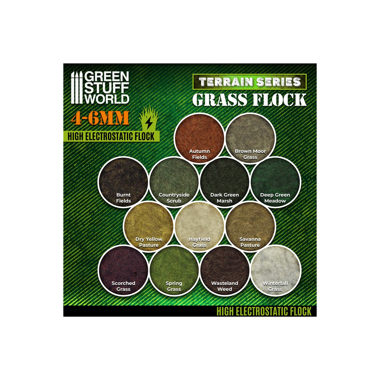 Static Grass Flock 4-6mm - SPRING GRASS - 200 ml | - GSW
