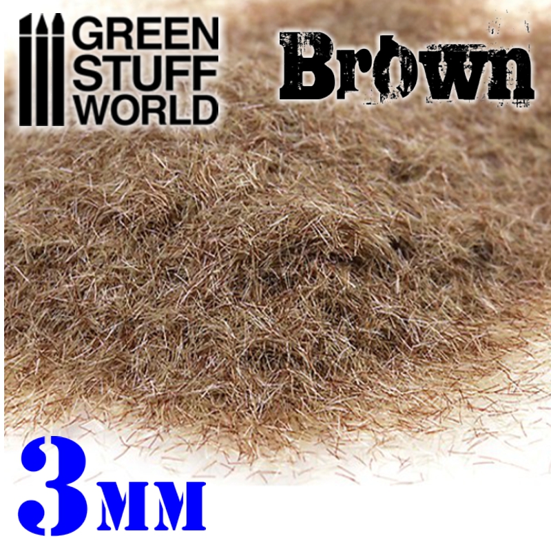 Static Grass Flock 3 mm – Brown – 280 ml – Grimfield Games