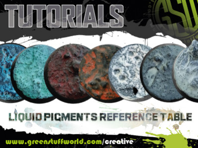 Liquid pigments reference table